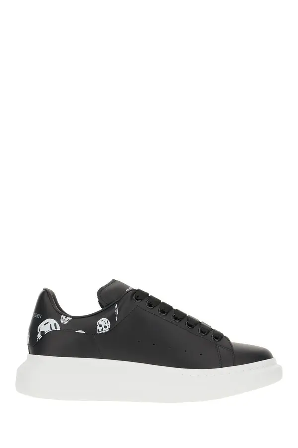 Alexander McQueen Leather Sneakers With Skull Print - Multicolor