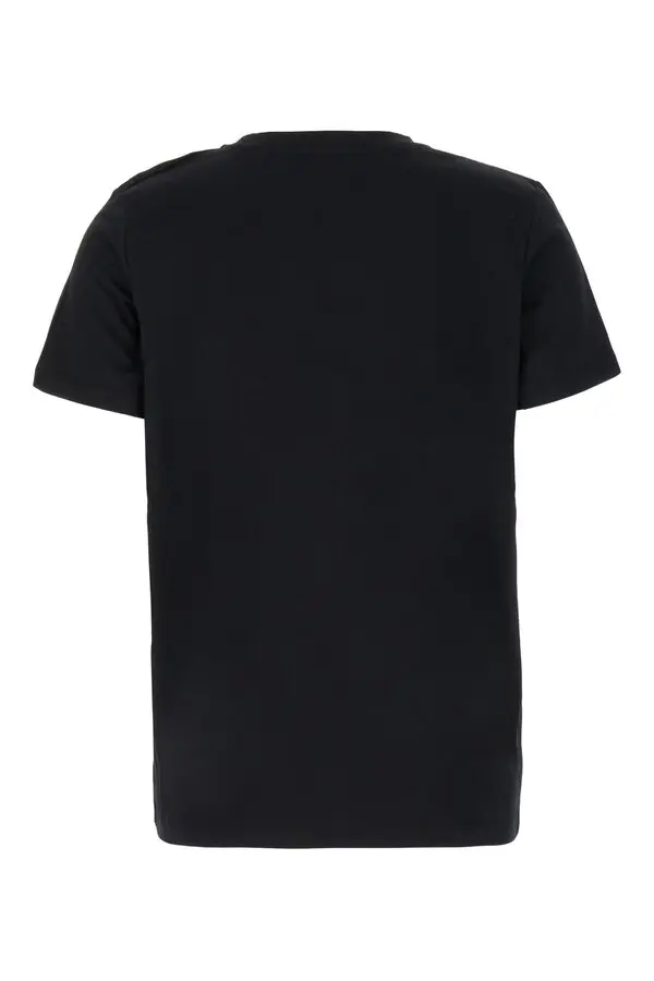 Balmain Paris Logo T-shirt With Button Detail