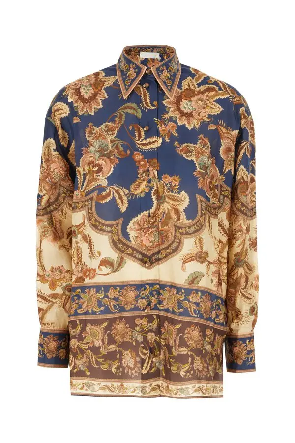 Zimmermann Printed Silk Shirt - Multicolor