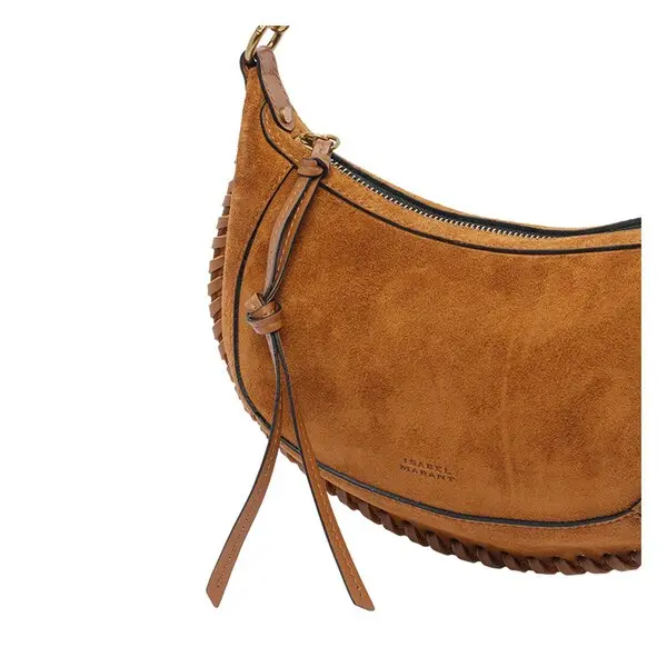 Isabel Marant Étoile Suede Oskan Moon Shoulder Bag - Brown