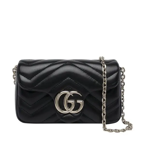 Gucci Mini Gg Marmont Crossbody Bag - Black