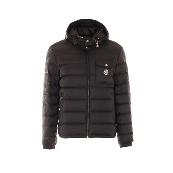 Moncler Quilted Down Jacket With Detachable Hood - Black