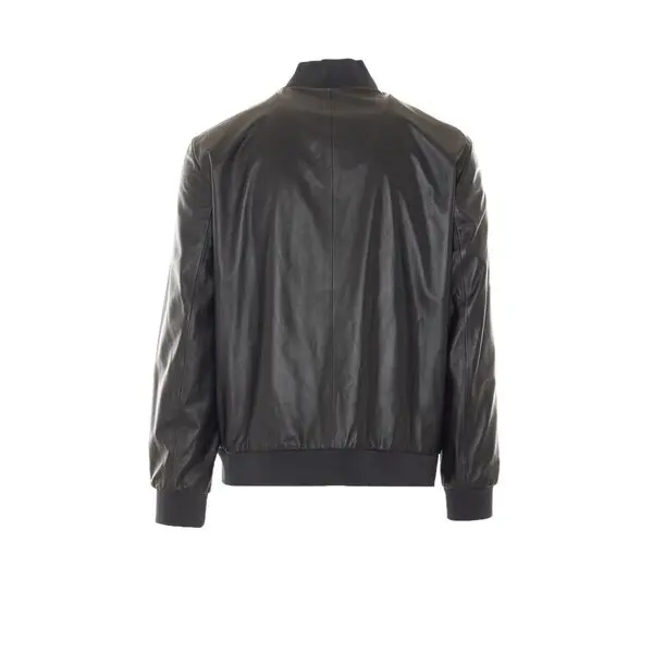 Gucci Logo Leather Bomber