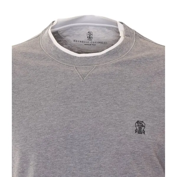 Brunello Cucinelli Logo And Faux Layering T-shirt