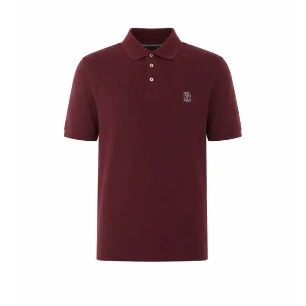 Brunello Cucinelli Logo Piquet Polo - Red