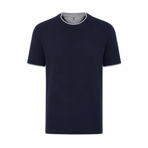 Brunello Cucinelli Faux Layering T-shirt - Blue