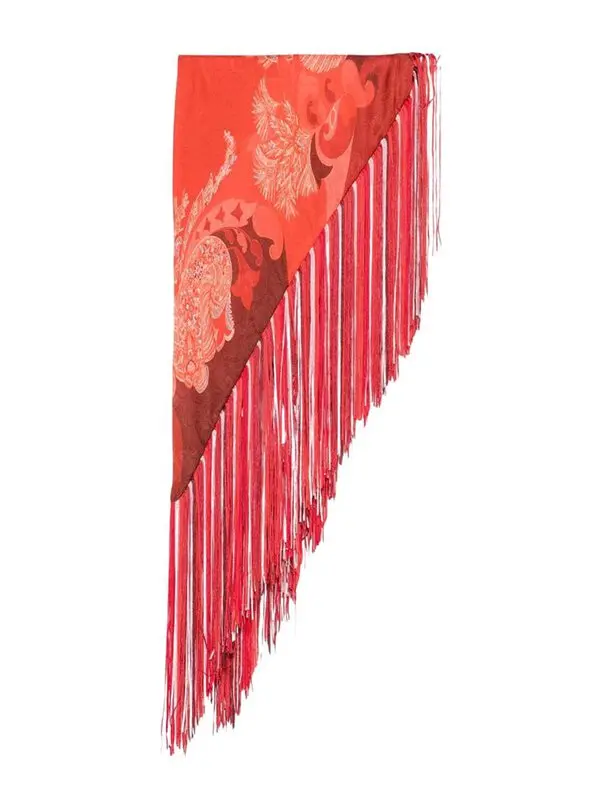 Etro Printed Scarf With Fringe