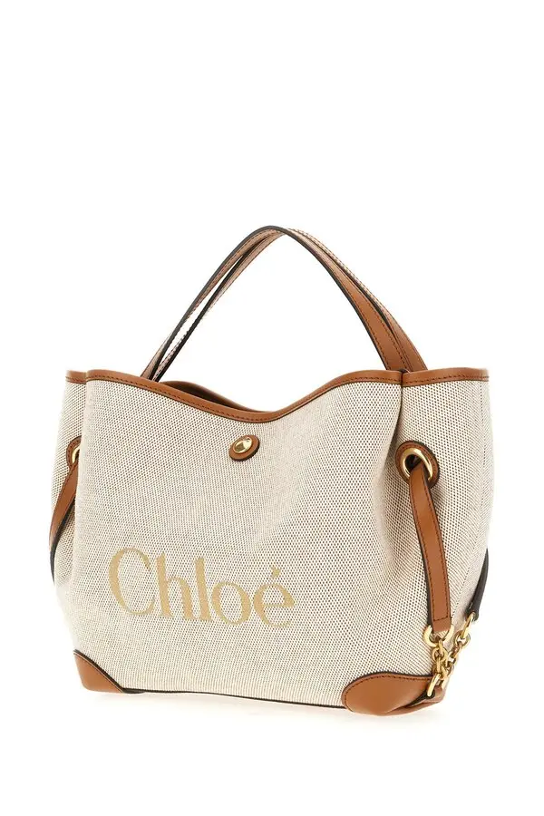 Chloé Canvas And Leather Trimmed Tote Bag - Multicolor
