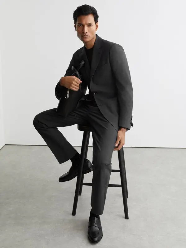 REISS Promise Tailored Fit Wool-blend Tailored-fit Suit Trousers