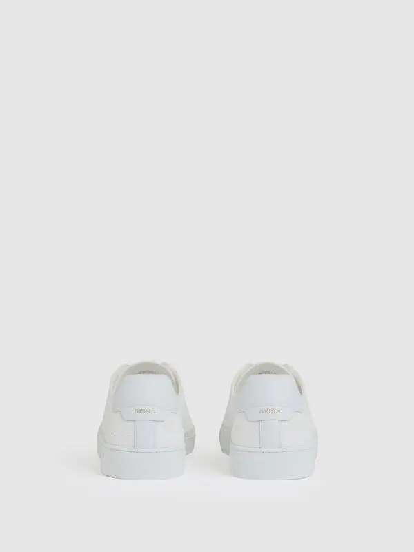 REISS Finley Knitted Low-top Trainers