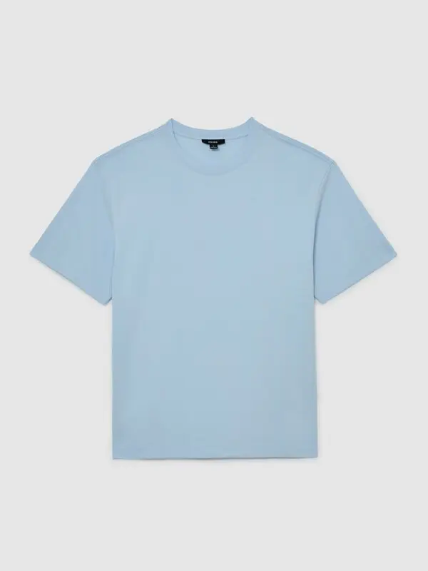 REISS Tate Cotton Relaxed-fit T-shirt - Soft Blue