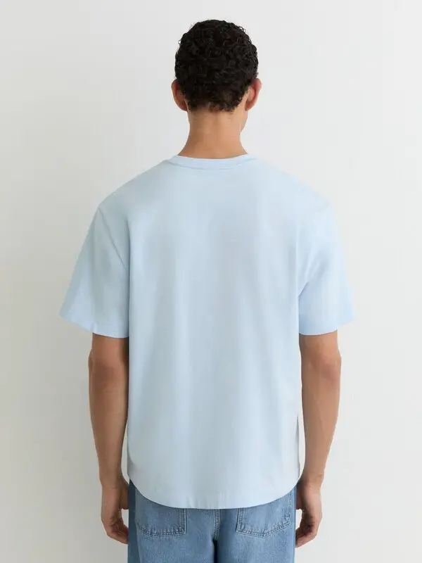REISS Tate Cotton Relaxed-fit T-shirt - Soft Blue