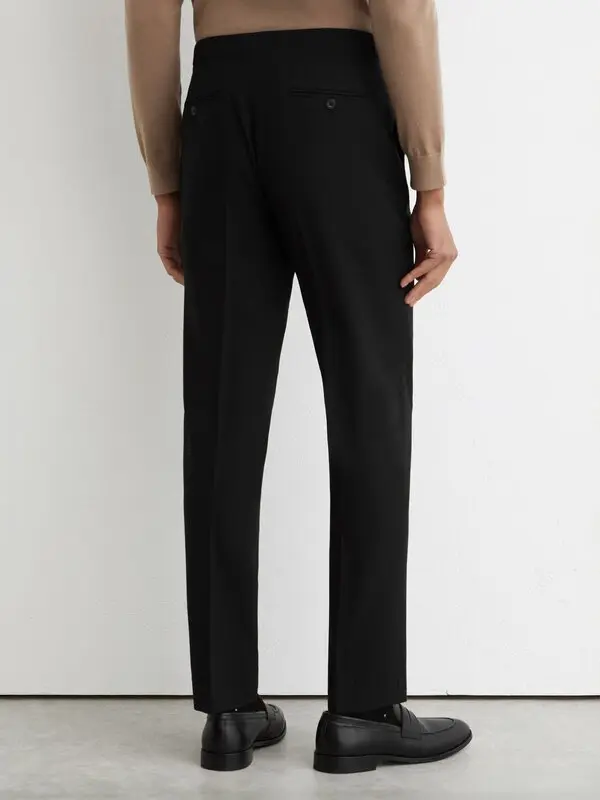 REISS Belmont Tailored Fit Textured Wool Suit Trousers