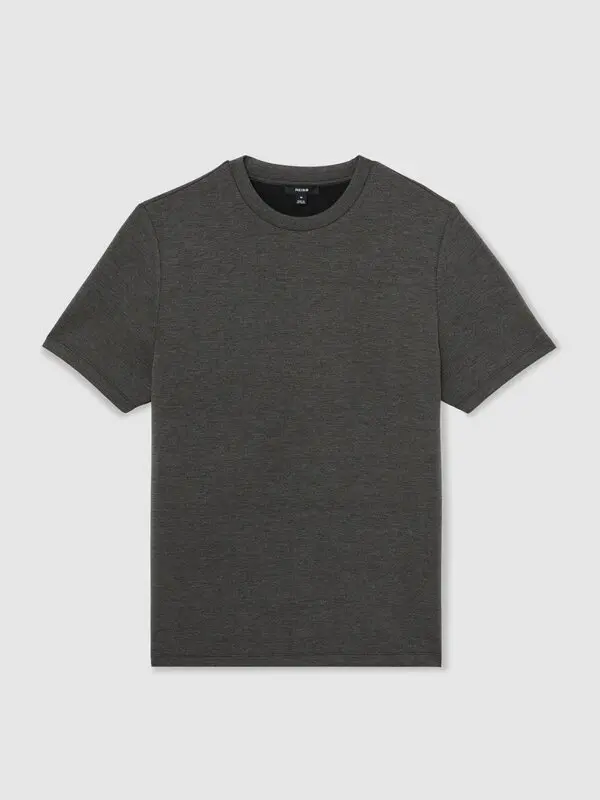 REISS Bradley Premium-interlock Modern-fit T-shirt - Grey