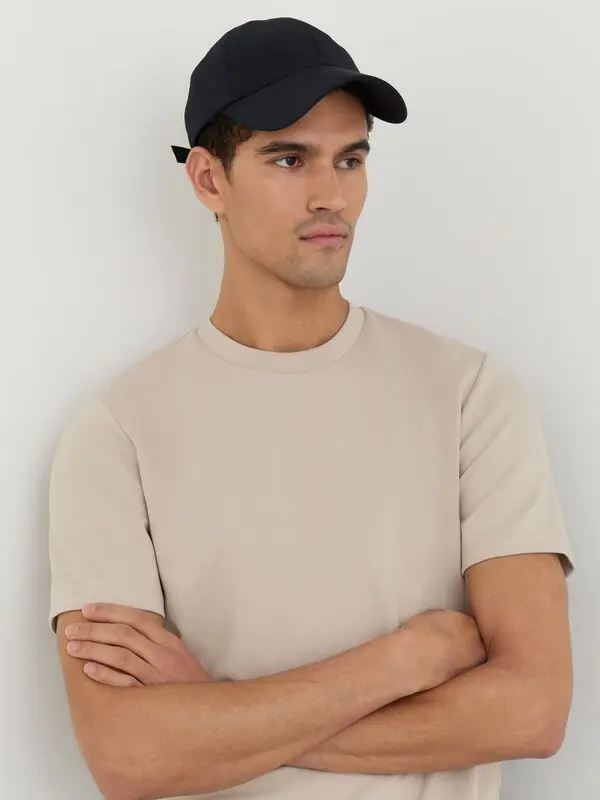 REISS Bradley Premium-interlock Modern-fit T-shirt - Stone