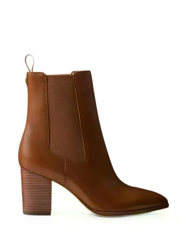 Ralph Lauren Square-toe Leather Ankle Boots