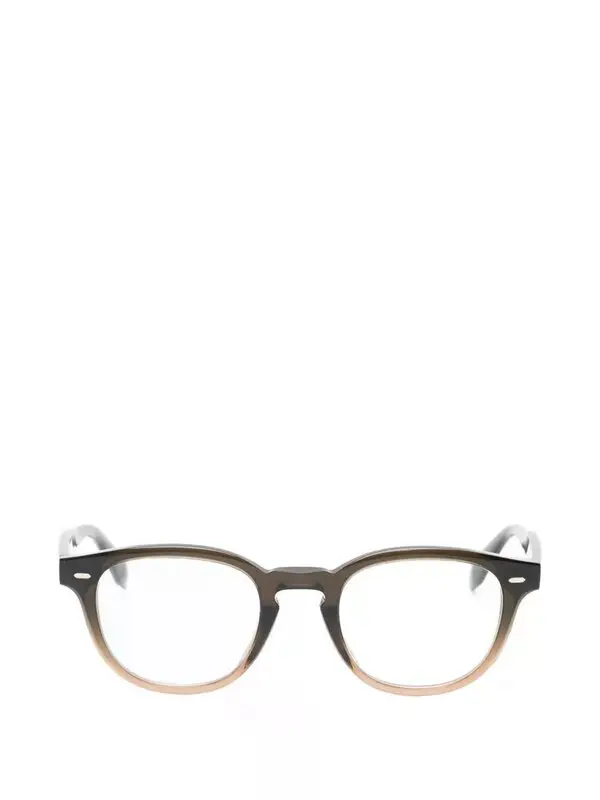 Oliver Spencer Round Frame Eyeglasses - Brown