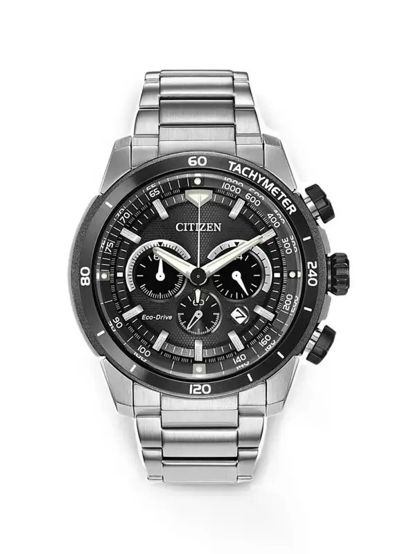 Citizen Eco-drive 47mm Chronograph Watch - Black