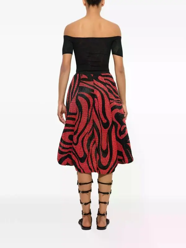 Emilio Pucci Marmo Print Raffia Wide Pants