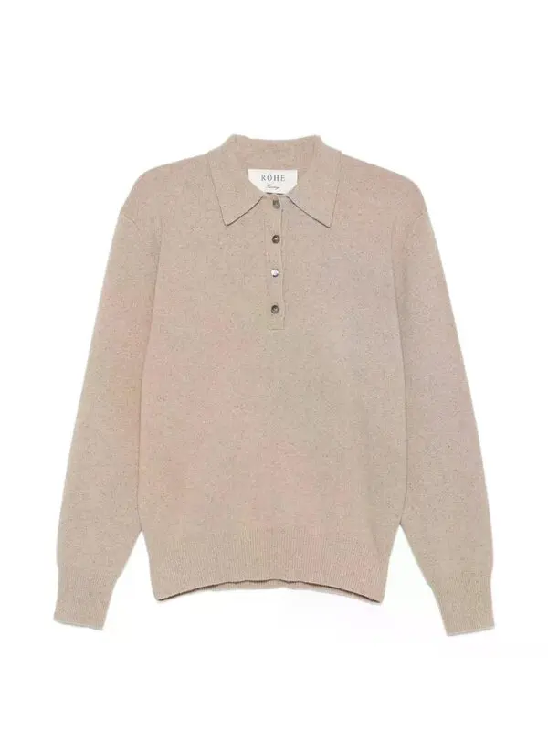 RÓHE Polo-collar Sweater - Neutrals
