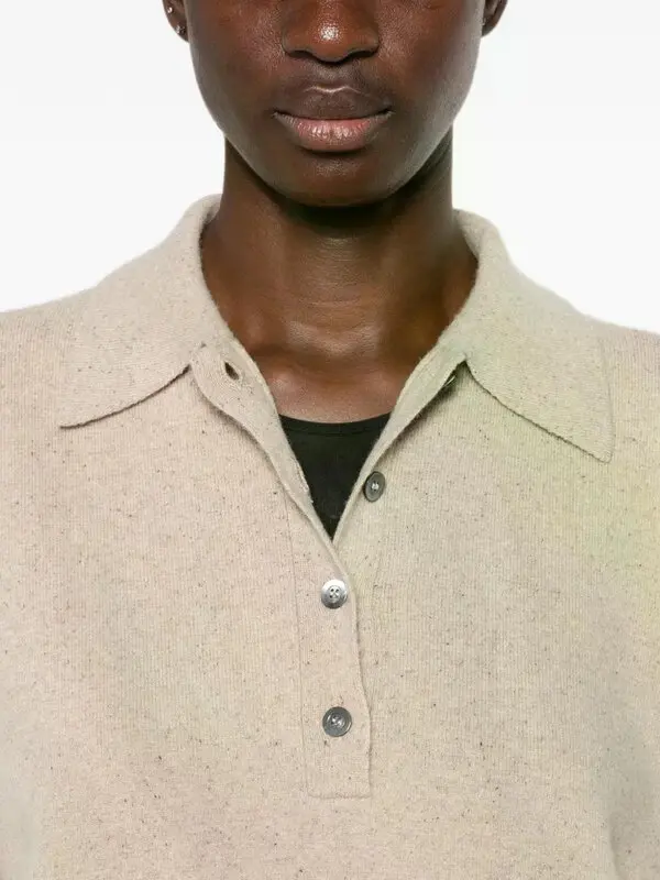 RÓHE Polo-collar Sweater - Neutrals