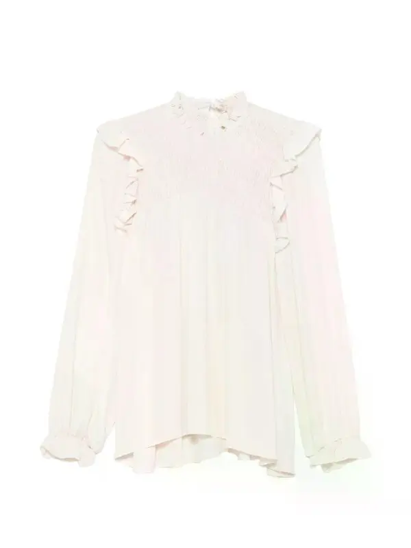 FORTE_FORTE Ruffled Smocked Blouse