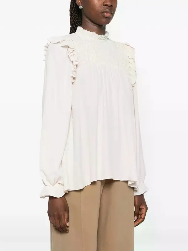 FORTE_FORTE Ruffled Smocked Blouse