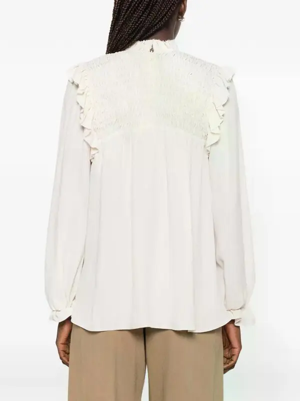FORTE_FORTE Ruffled Smocked Blouse