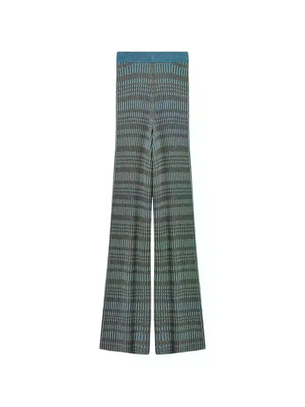 RETORI Wide Leg Micro-check Trousers