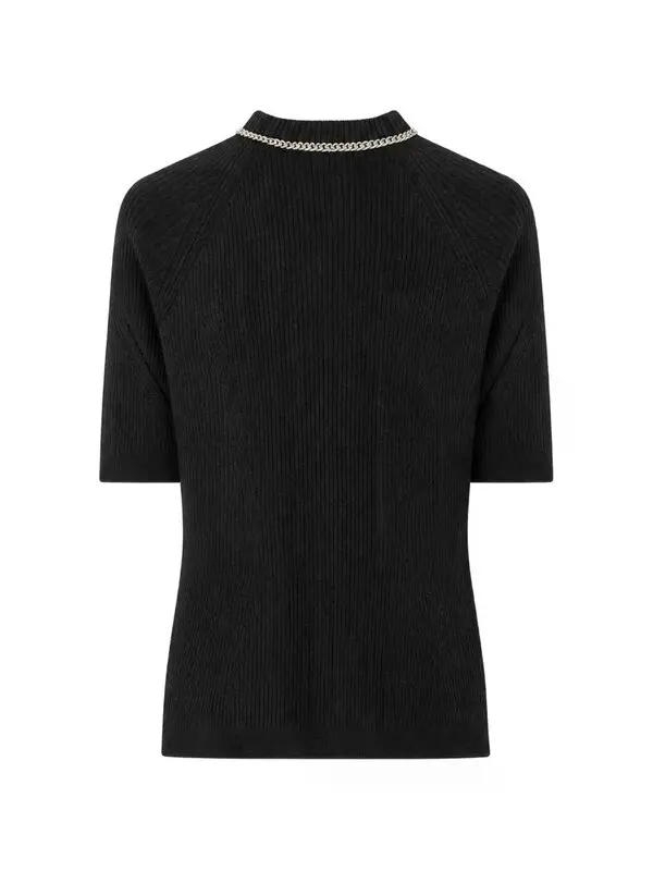 RETORI Chain Detail Rib-knit T-shirt