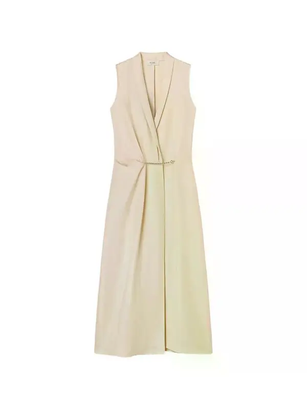 RETORI Sleeveless Silk Dress With Chain Detail