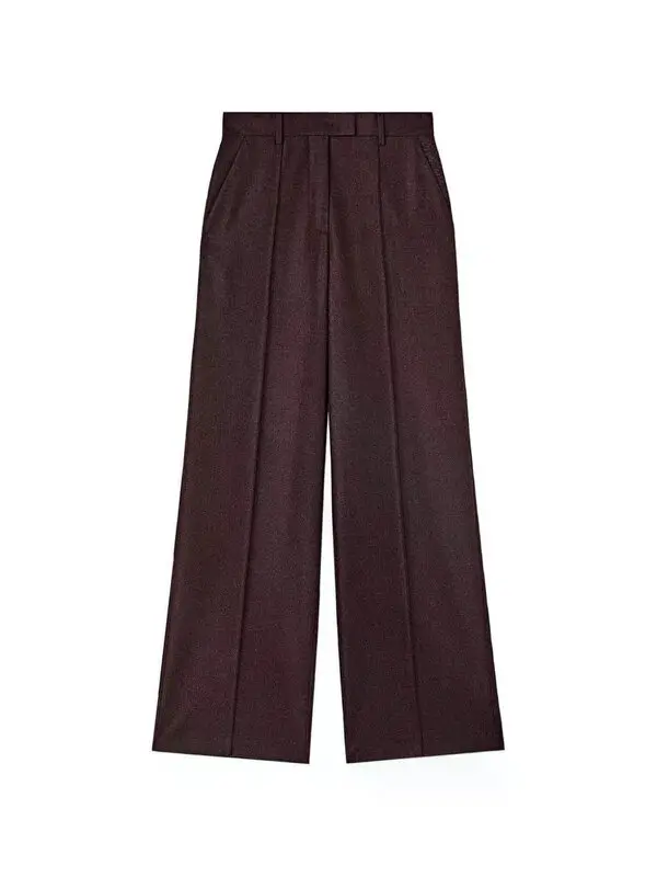 RETORI Retroà Embroidered Wool And Cashmere Flannel Trousers