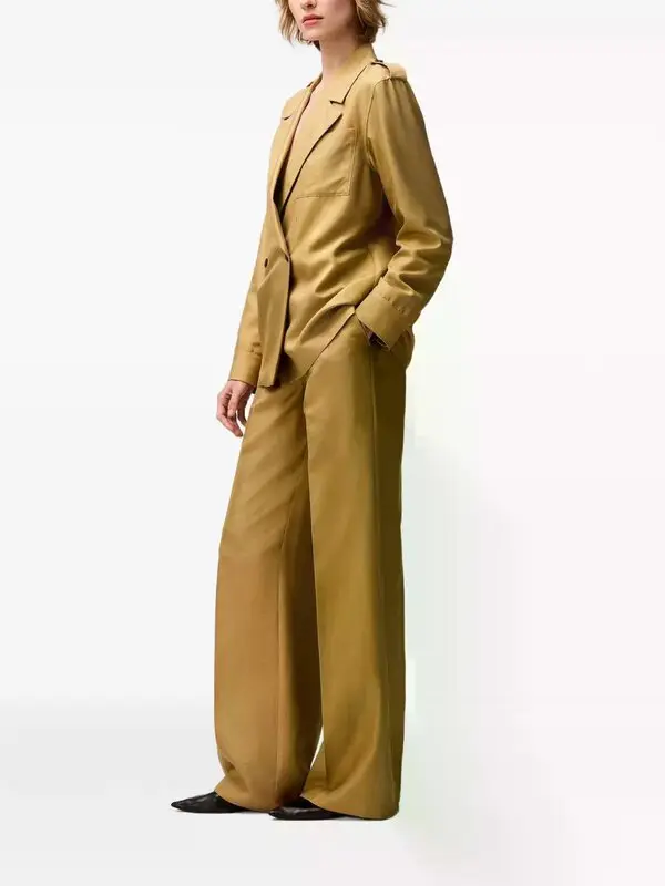 RETORI Retrofi Pleated Silk Wide-leg Trousers