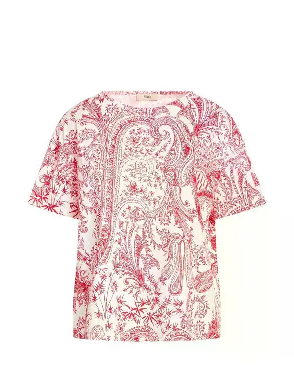 Herno Paisley Print Cotton T-shirt