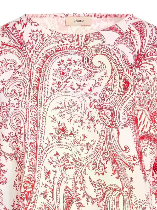Herno Paisley Print Cotton T-shirt