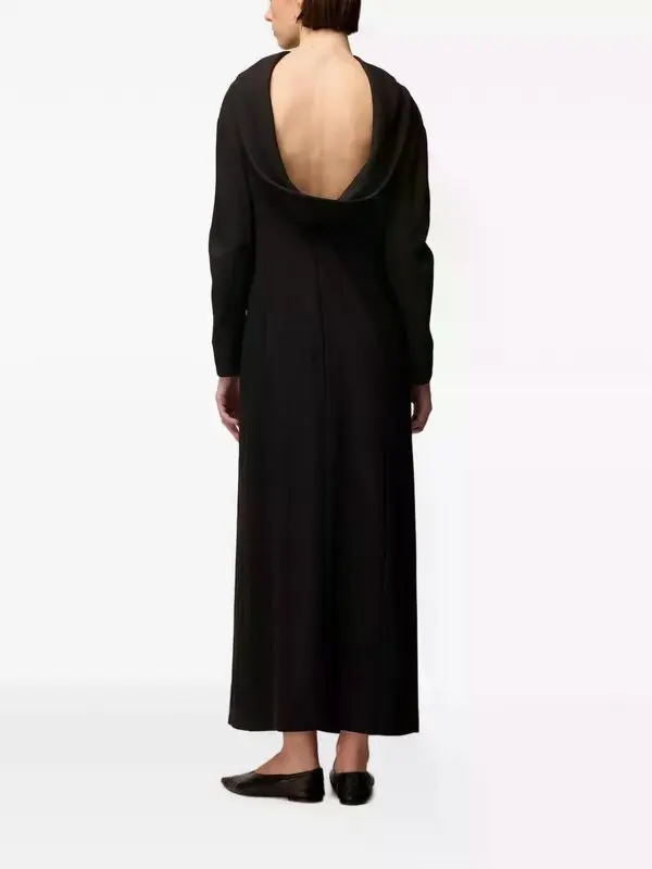 RETORI Retro Open-back Front-slit Maxi Dress
