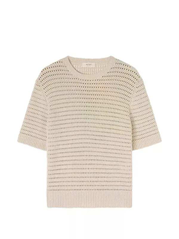 RETORI Retro Net-stitch Cotton T-shirt