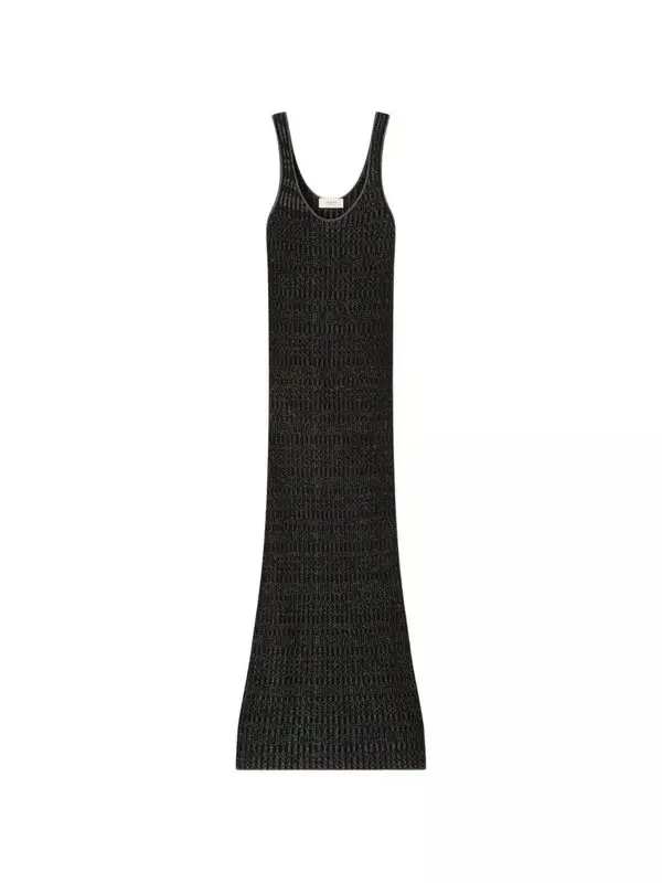 RETORI Retrofit Micro-check Knit Maxi Dress