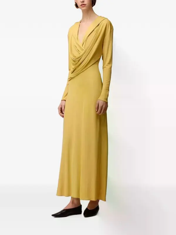 RETORI Retrol Draped Hooded Maxi Dress