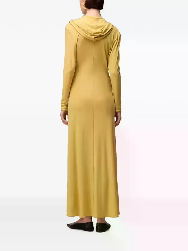 RETORI Retrol Draped Hooded Maxi Dress