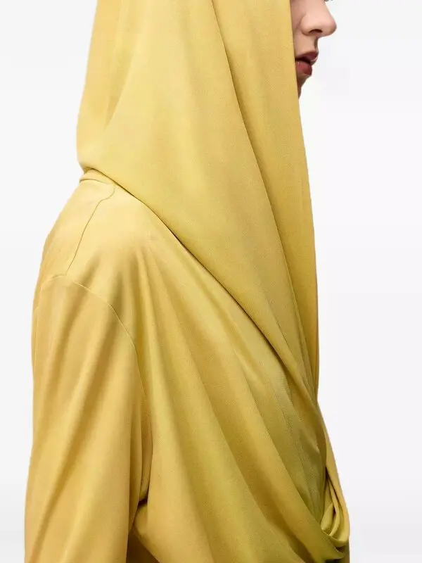 RETORI Retrol Draped Hooded Maxi Dress
