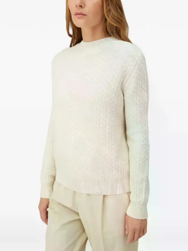 RETORI Retro Jacquard Damier Crew Neck Sweater