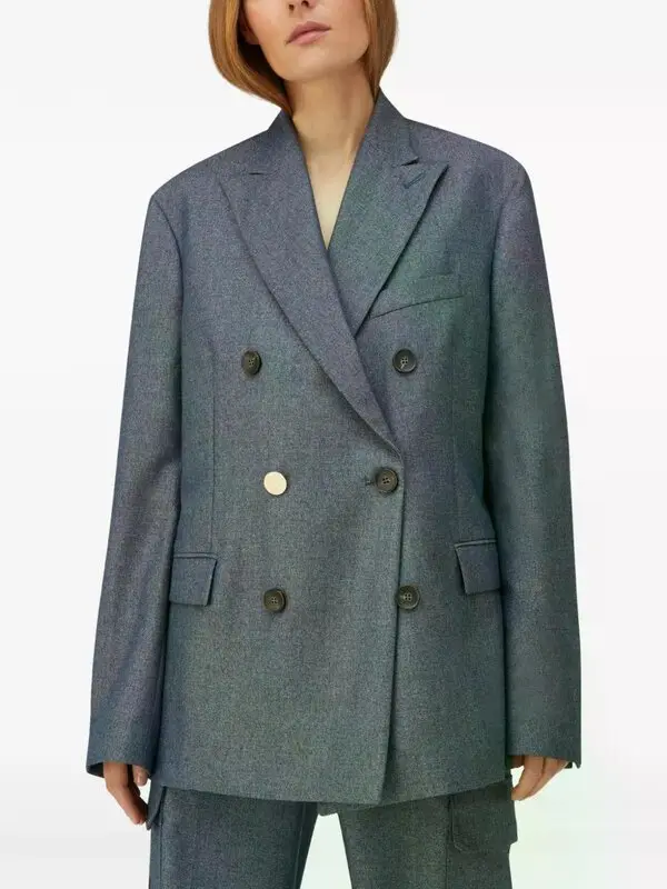 RETORI Retroi Double-breasted Peak-lapel Wool Blazer