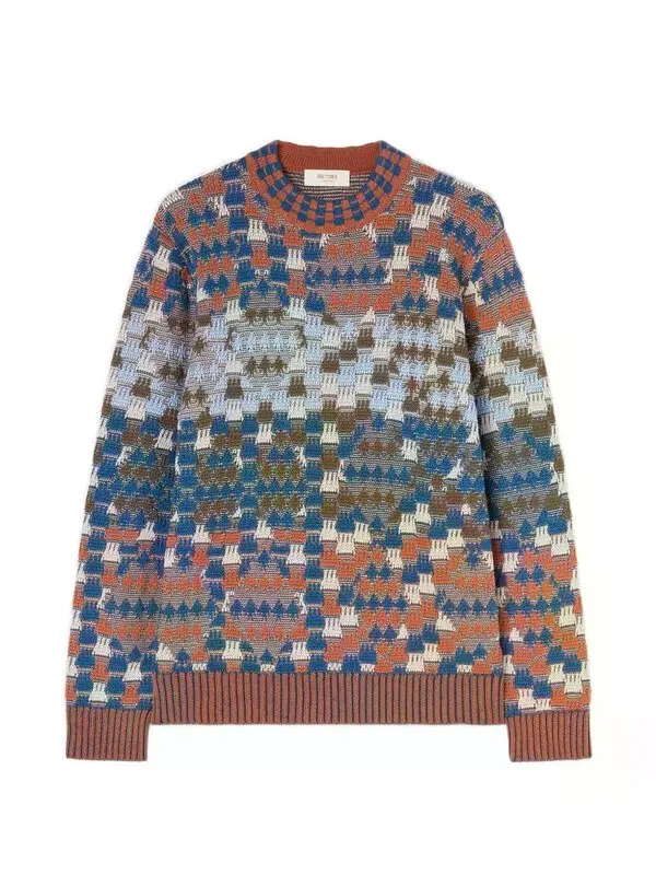 RETORI Retrogi Virgin Wool Argyle Sweater