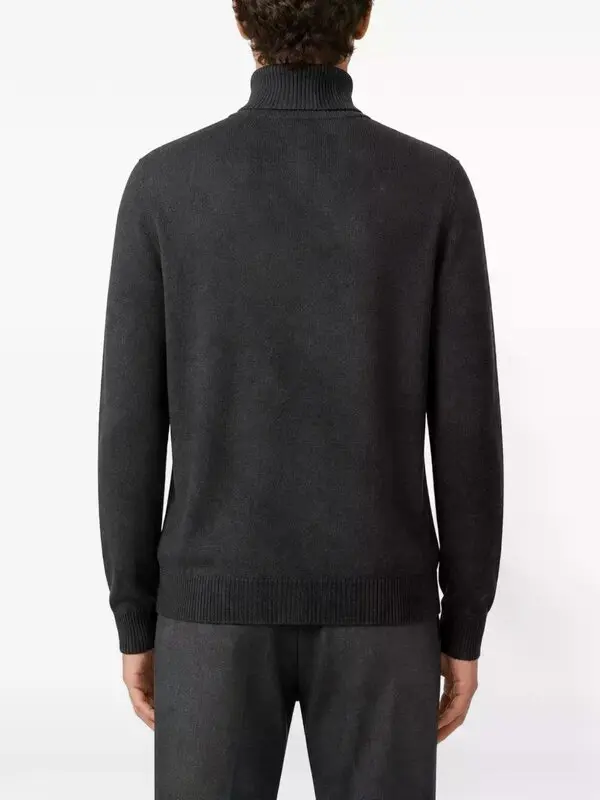 RETORI Retro Argyle Detail Roll Neck Sweater