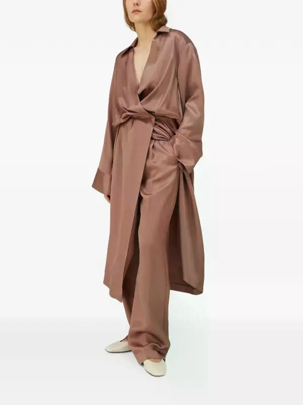 RETORI Retro Wrap Design Maxi Dress