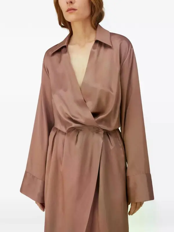 RETORI Retro Wrap Design Maxi Dress
