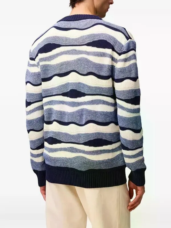 RETORI Waves Jacquard Knit Cardigan