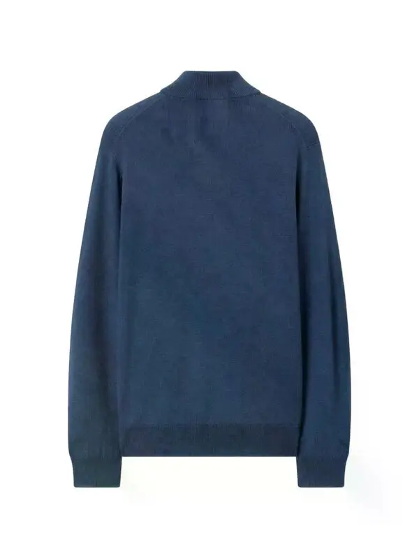RETORI Argyle-knit Long-sleeve Polo Shirt