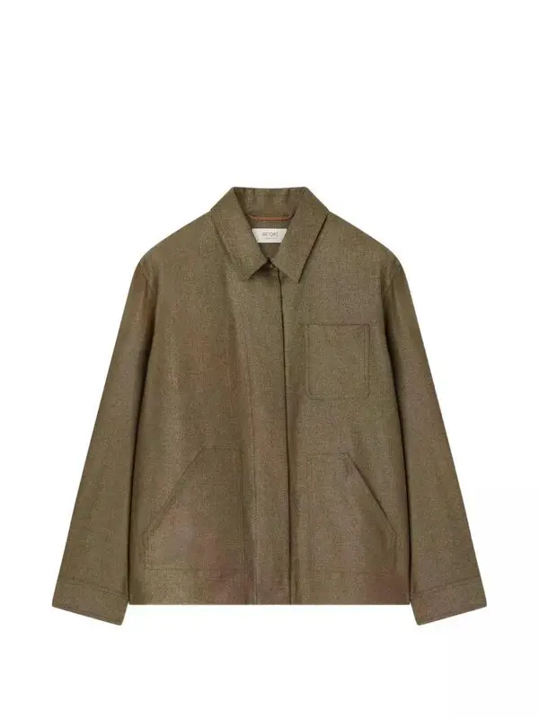 RETORI Embroidered Iridescent Overshirt